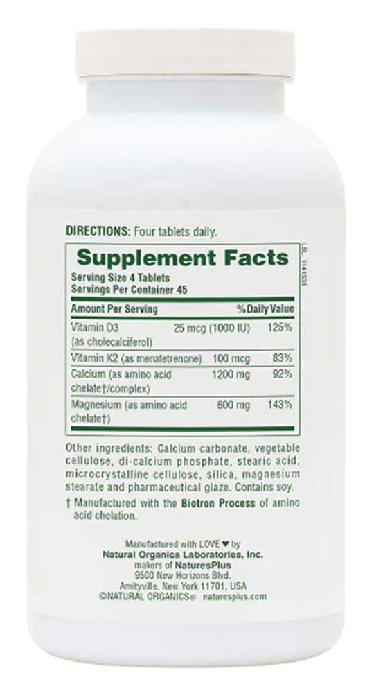 CAL/MAG WITH VIT D3 + VIT K2 TAB 180 – Earth Wise Vitamins